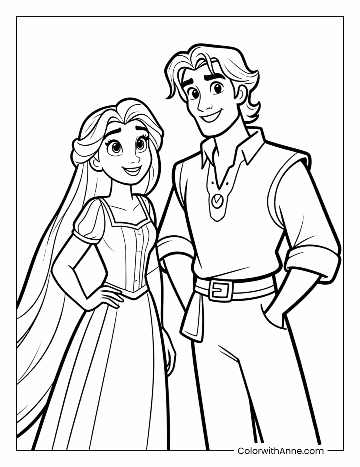 Rapunzel Coloring Pages (Free PDF Printables)