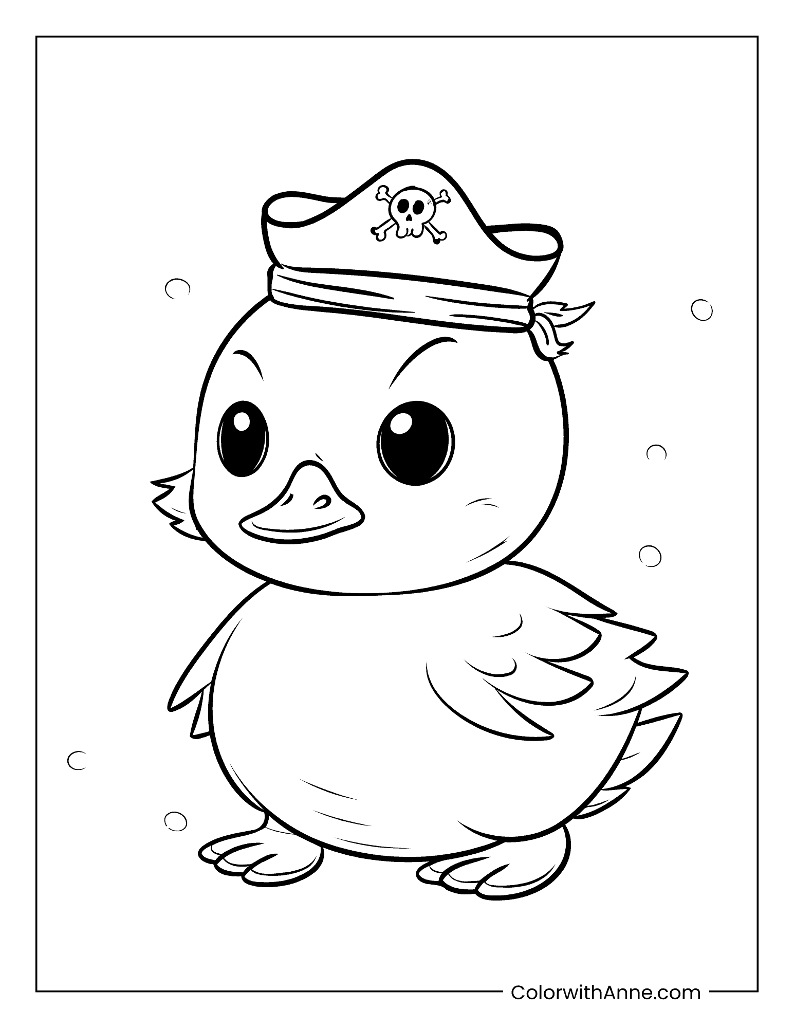 Duck Coloring Pages (Free PDF Printables) - ColorwithAnne
