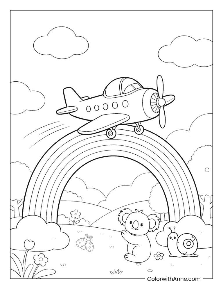 Airplane Coloring Pages (Free PDF Printables) - ColorwithAnne