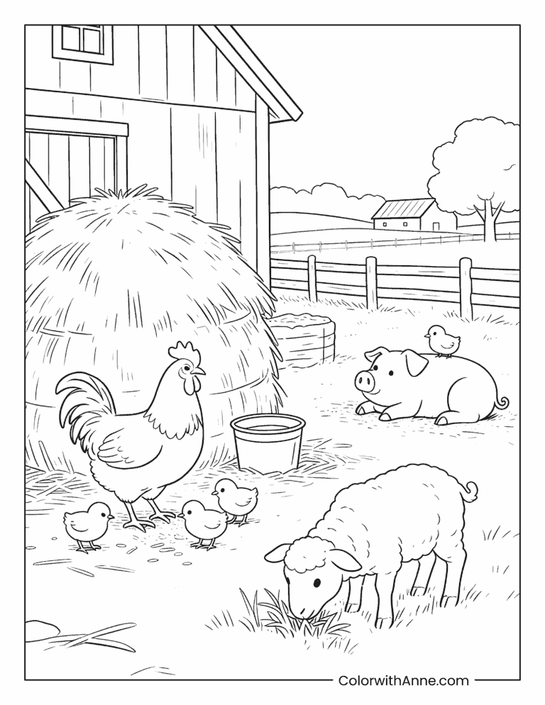 Farm Coloring Pages (Free PDF Printables) - ColorwithAnne