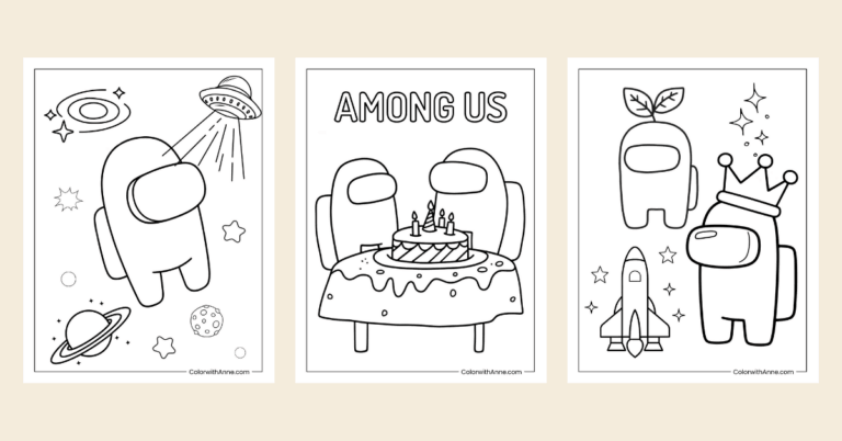20 Among Us Coloring Pages (Free PDF Printables)