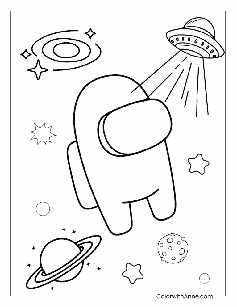 20 Among Us Coloring Pages (Free PDF Printables)
