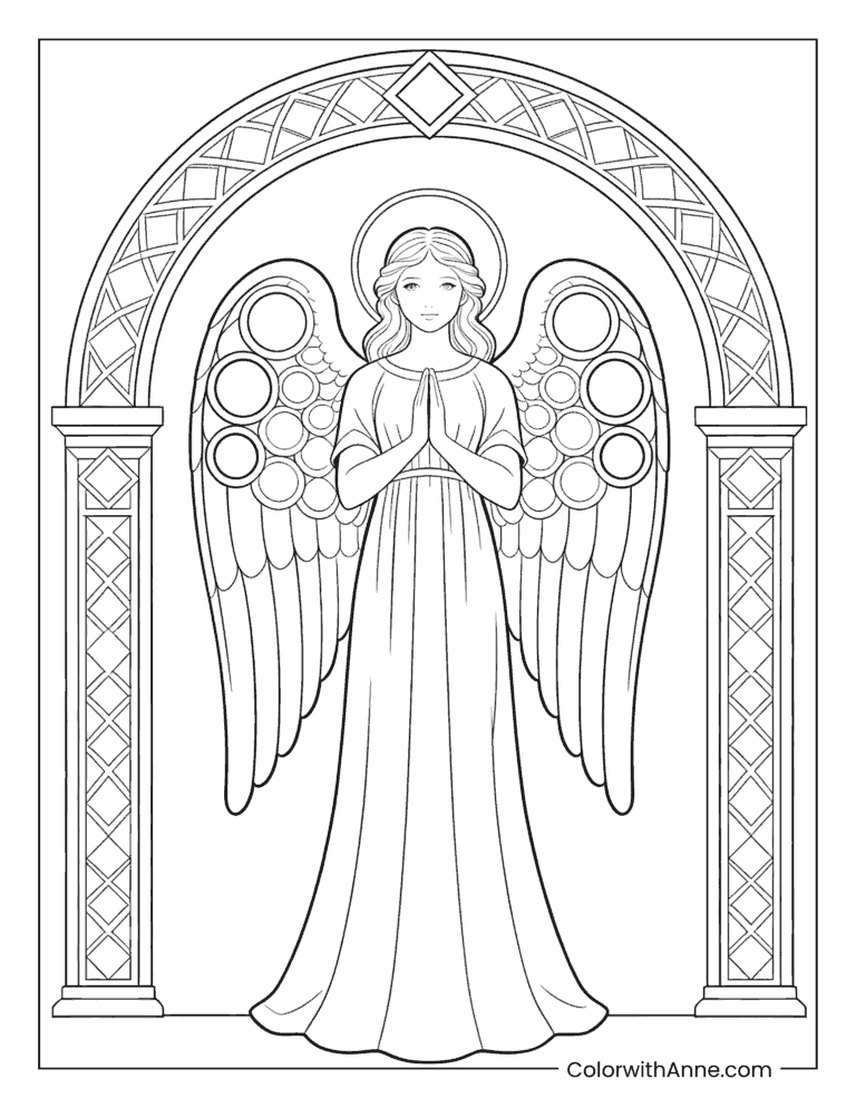Angel Coloring Pages (Free PDF Printables) - ColorwithAnne