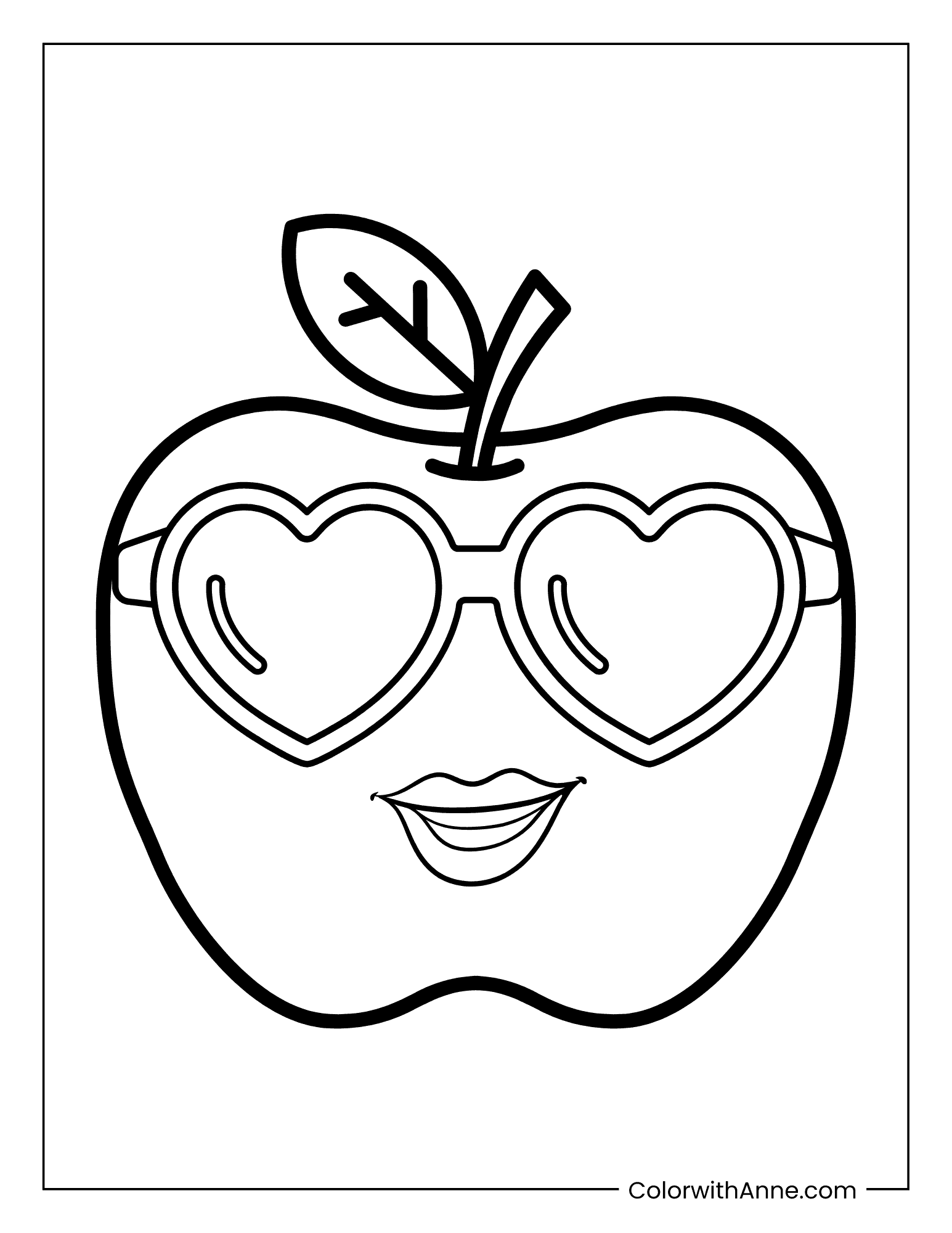 Apple Coloring Pages (Free PDF Printables) - ColorwithAnne