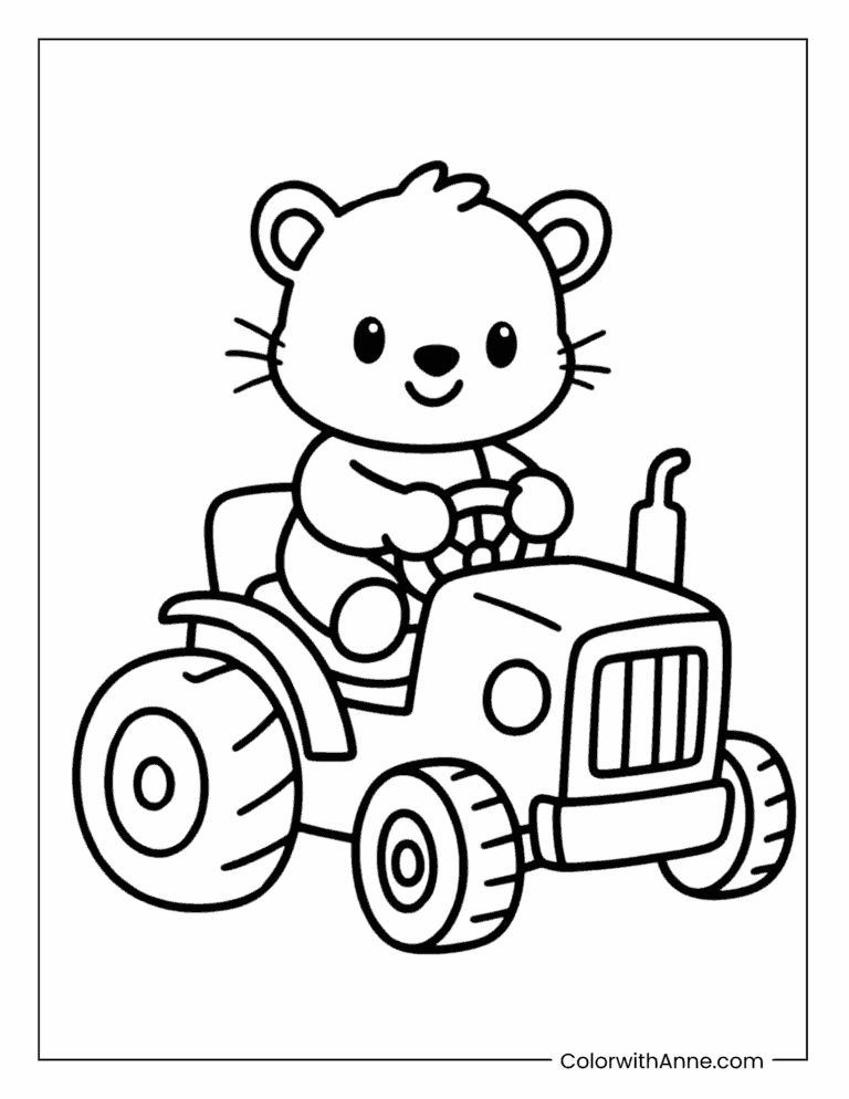 20 Tractor Coloring Pages (Free PDF Printables)