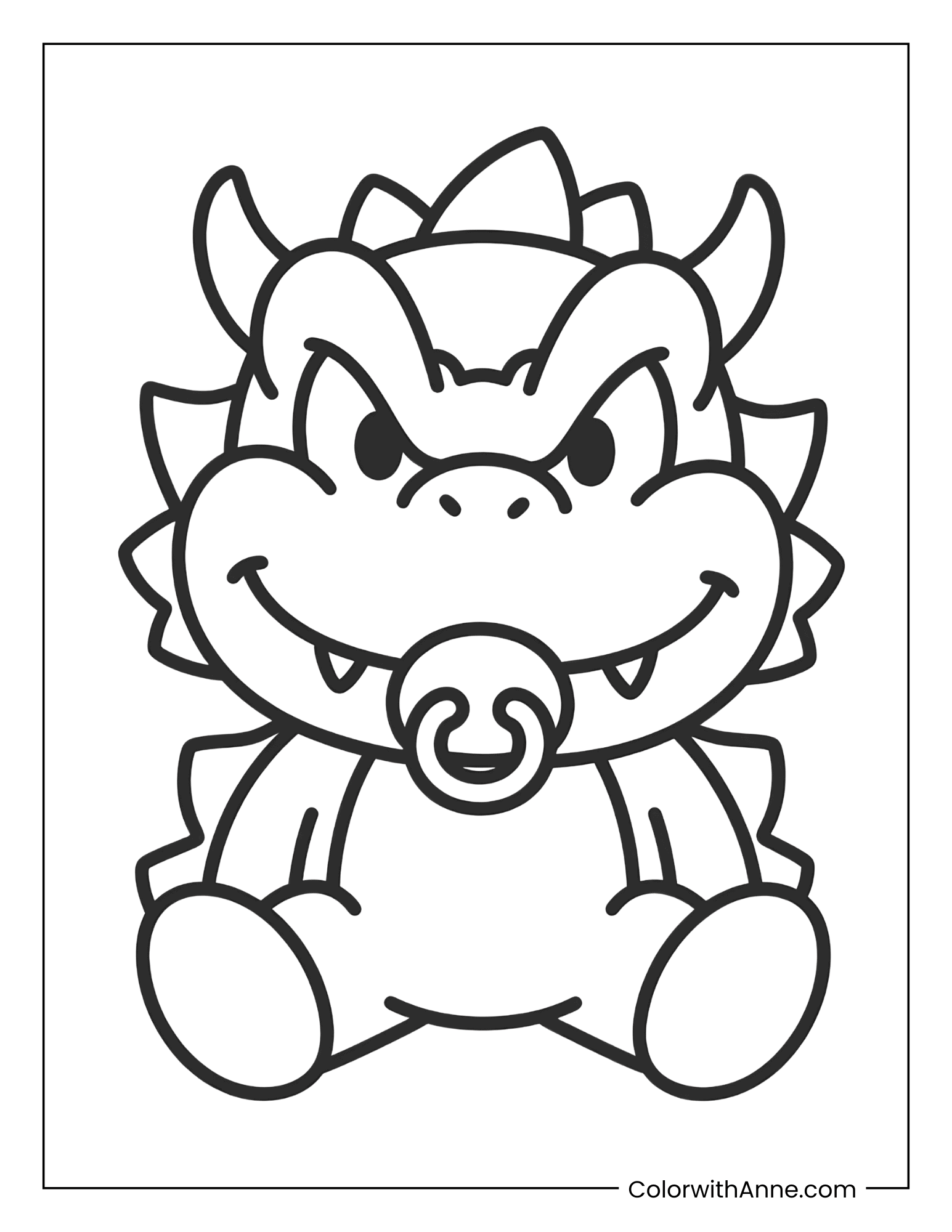 Bowser Coloring Pages (Free PDF Printables) - ColorwithAnne