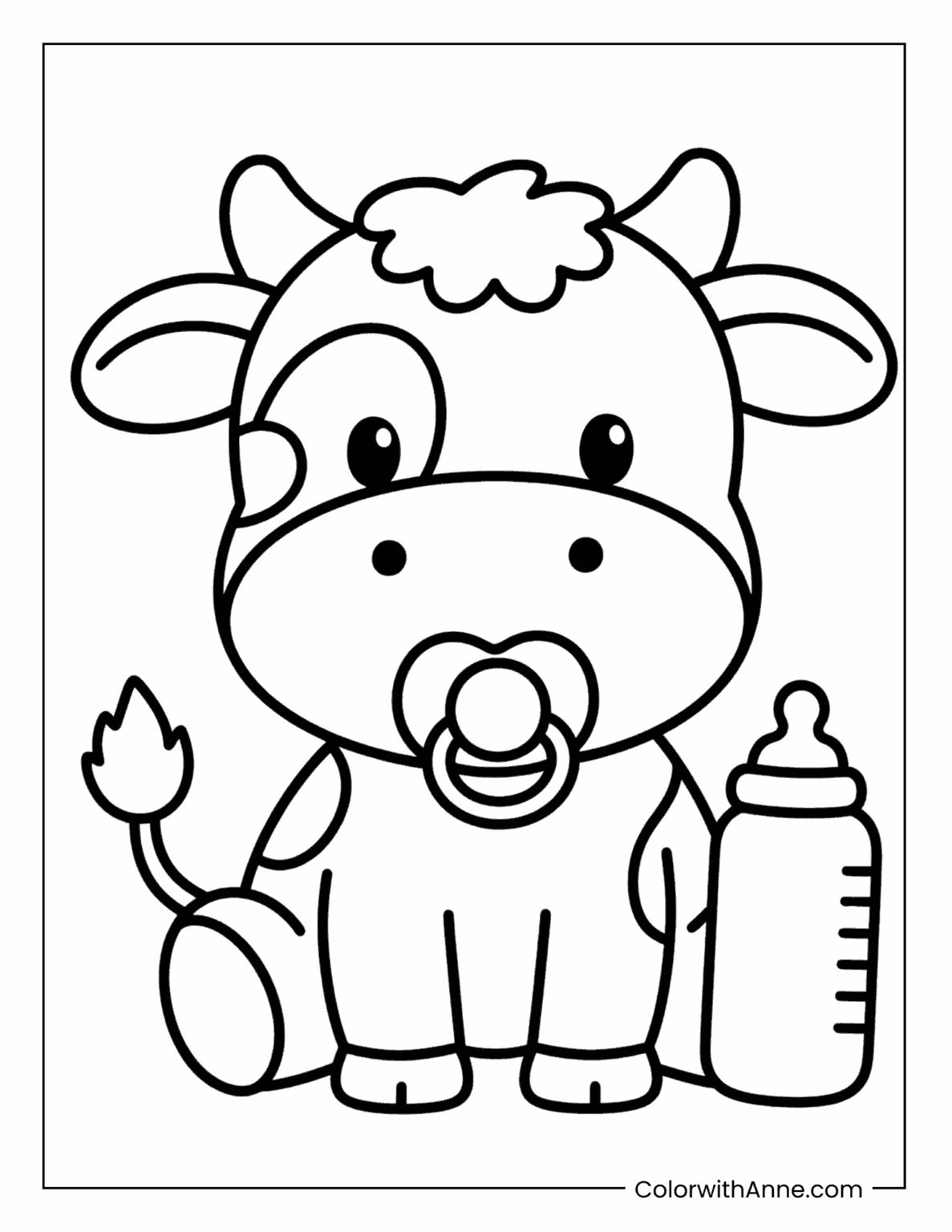 20 Cow Coloring Pages (Free PDF Printables)