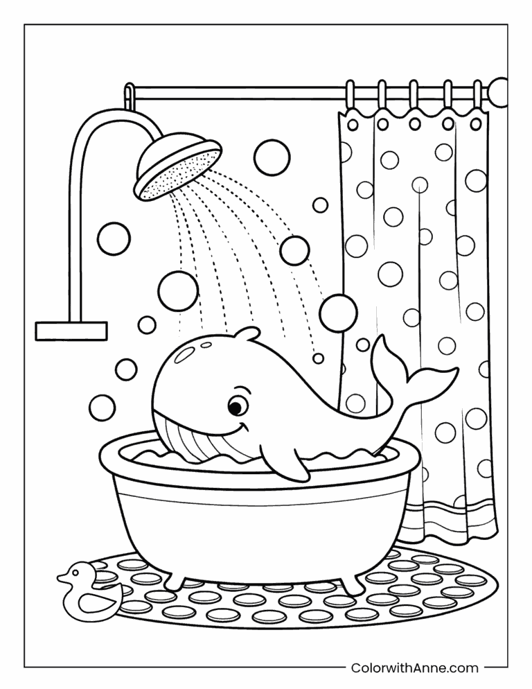 Whale Coloring Pages (Free PDF Printables) - ColorwithAnne