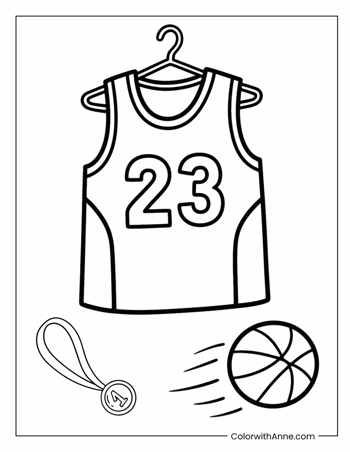 Basketball Coloring Pages (Free PDF Printables) - ColorwithAnne