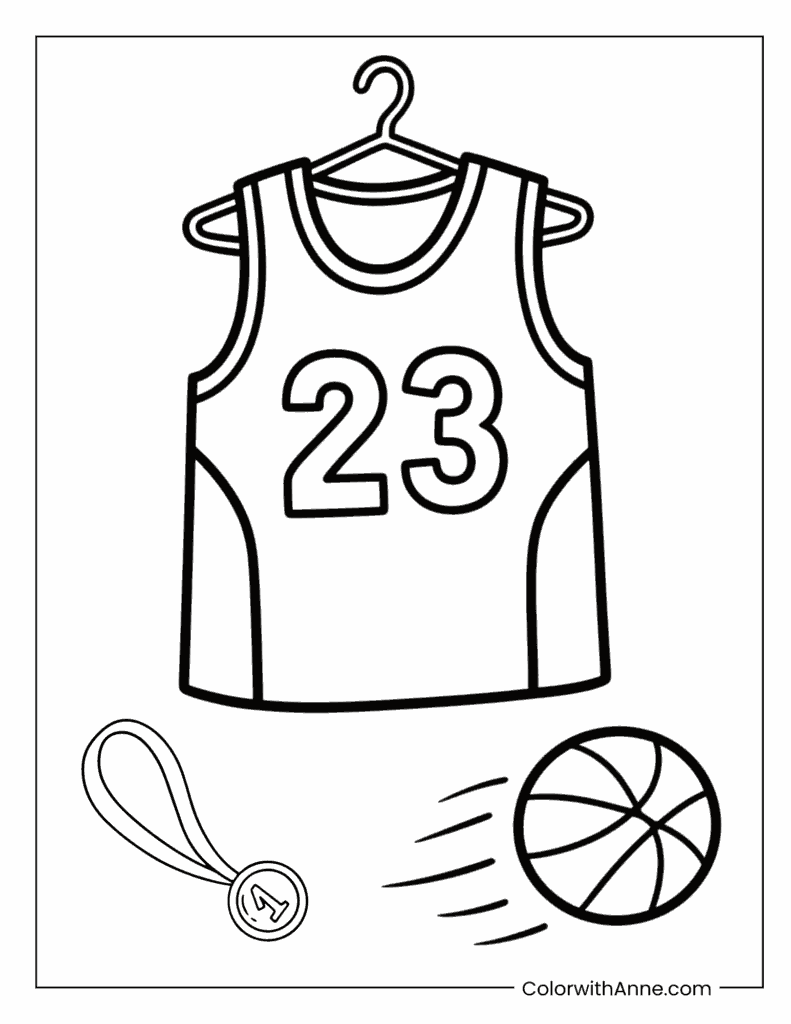 Basketball Coloring Pages (Free PDF Printables) - ColorwithAnne