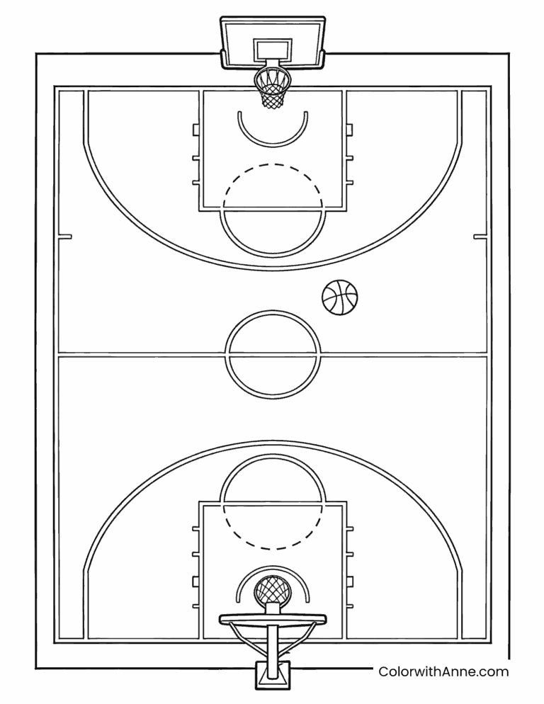 Basketball Coloring Pages (Free PDF Printables) - ColorwithAnne
