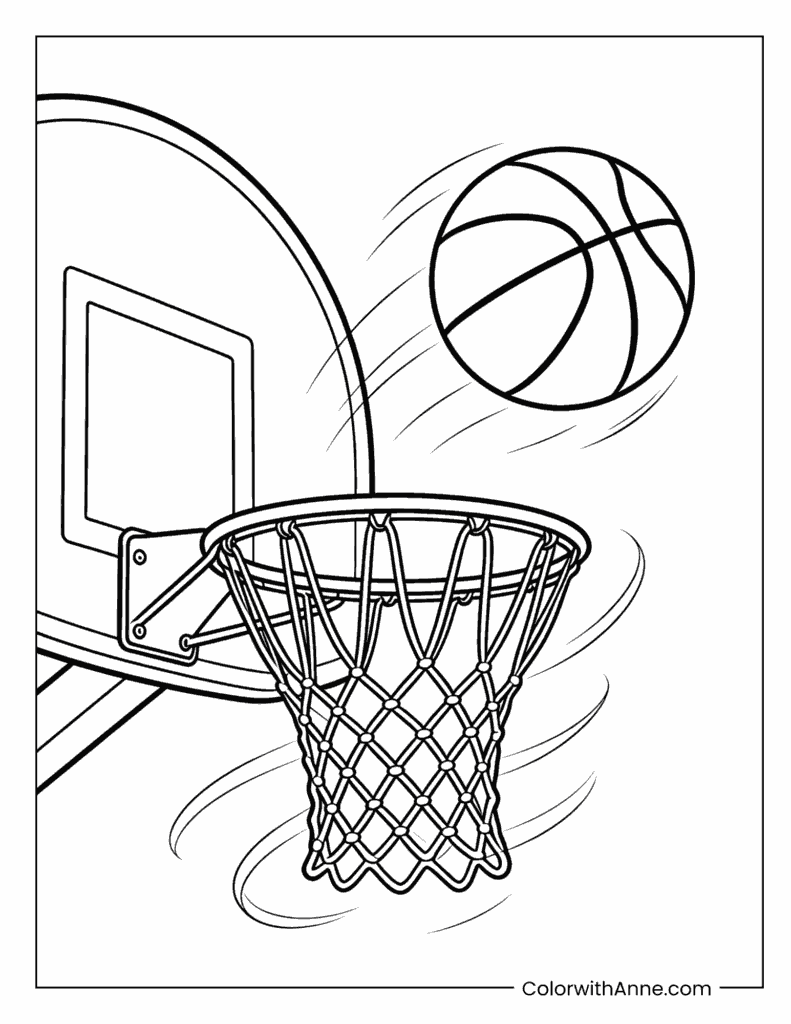 Basketball Coloring Pages (Free PDF Printables) - ColorwithAnne