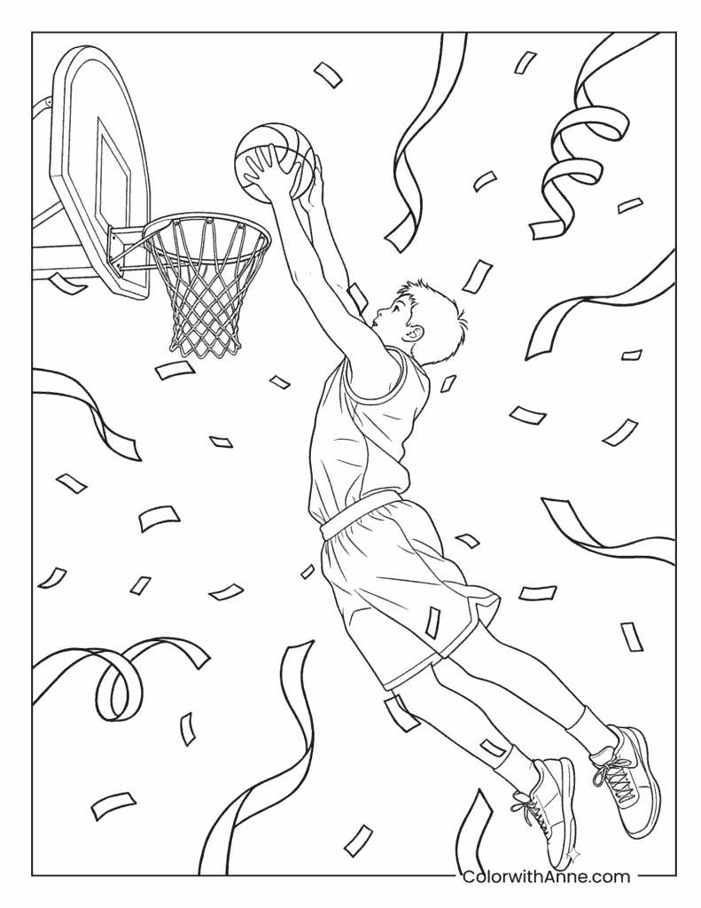 Basketball Coloring Pages (Free PDF Printables) - ColorwithAnne