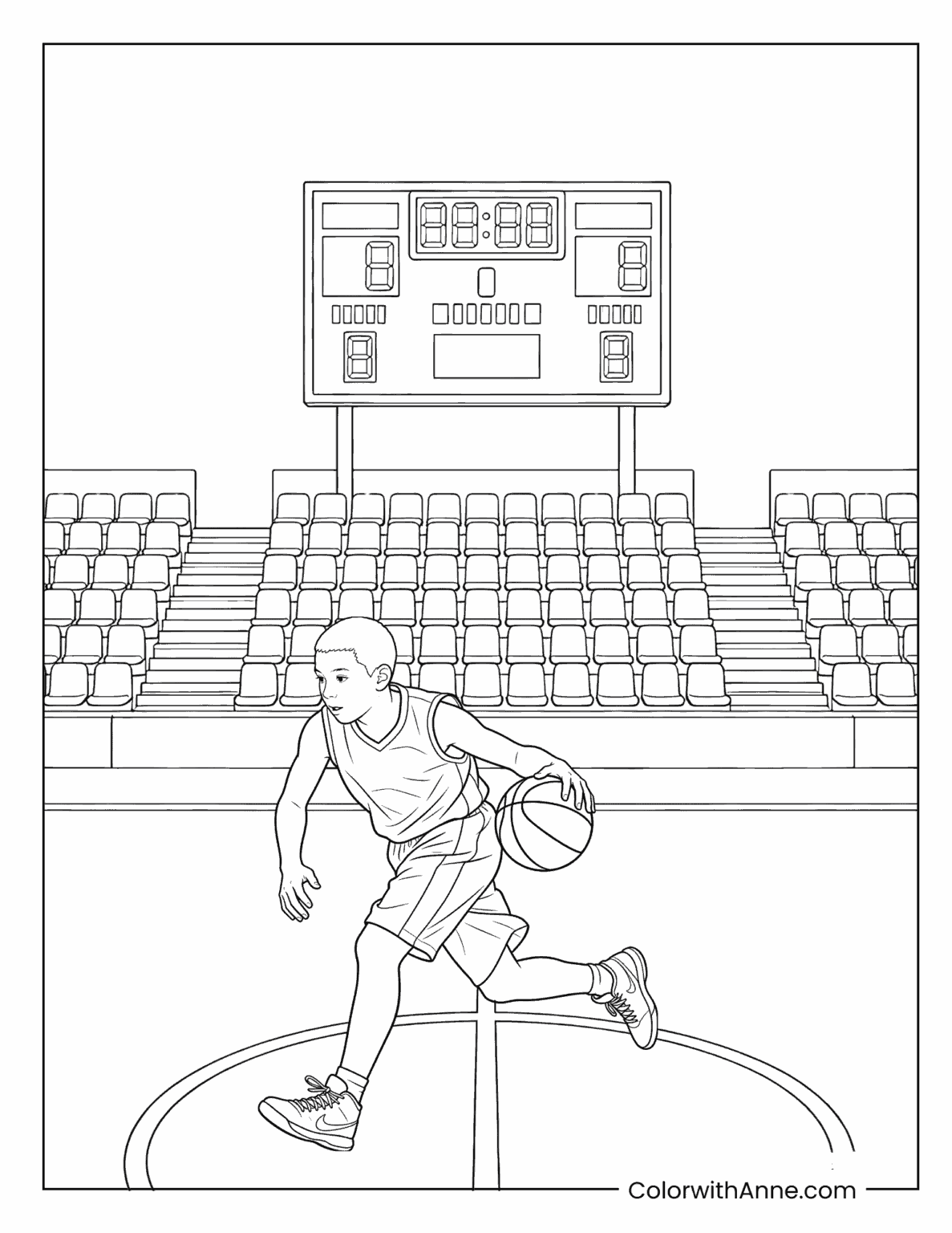 Basketball Coloring Pages (Free PDF Printables) - ColorwithAnne
