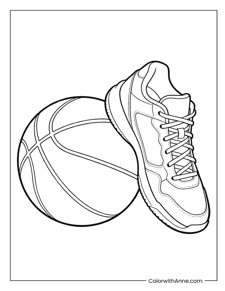 Basketball Coloring Pages (Free PDF Printables) - ColorwithAnne