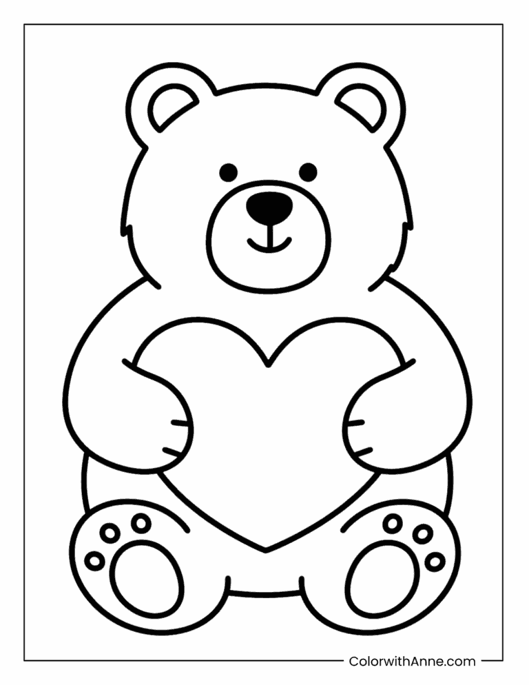 Heart Coloring Pages (Free PDF Printables)