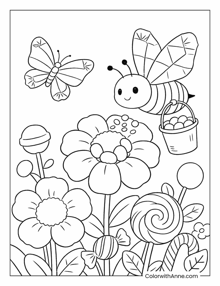 Candy Coloring Pages (Free PDF Printables) - ColorwithAnne