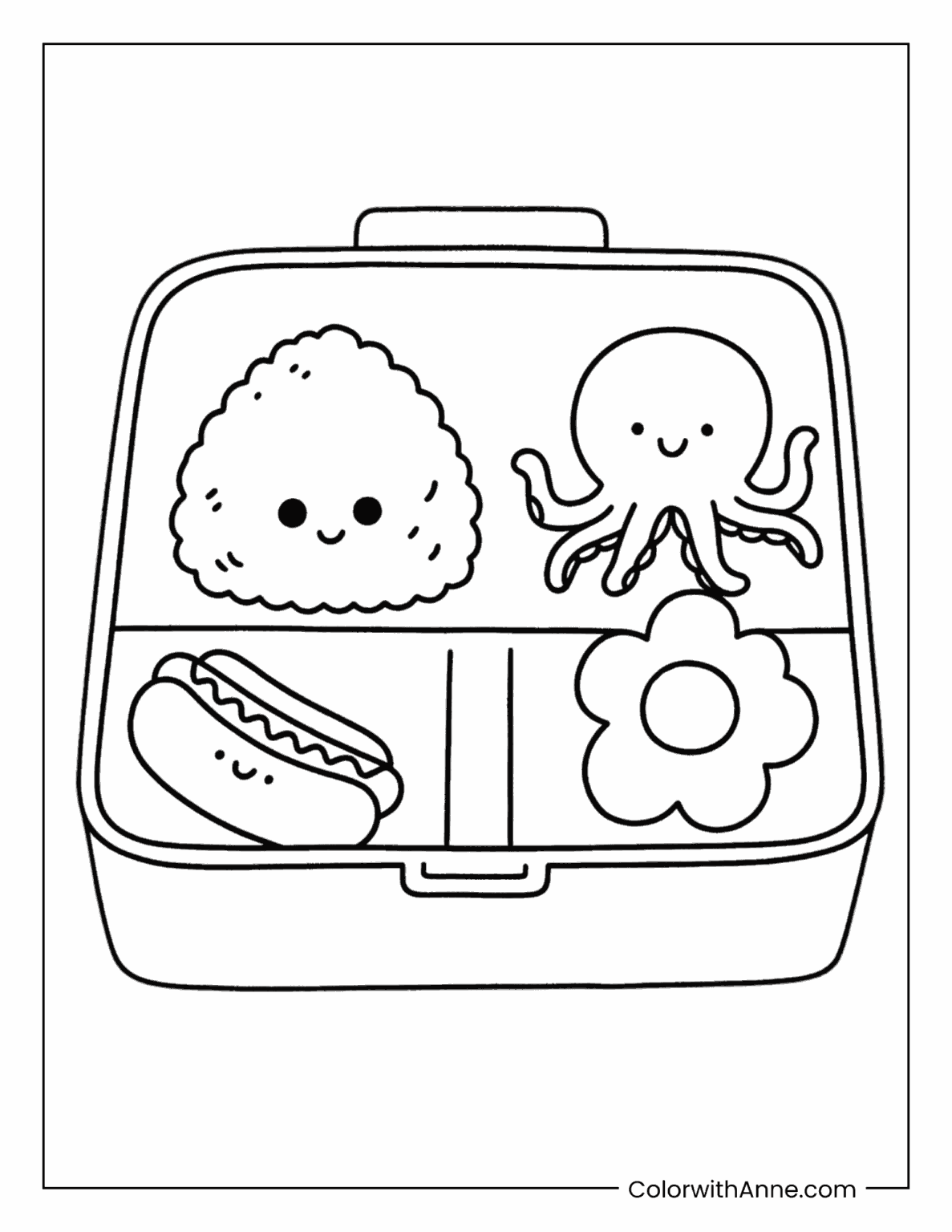 Cute Food Coloring Pages (Free PDF Printables) - ColorwithAnne