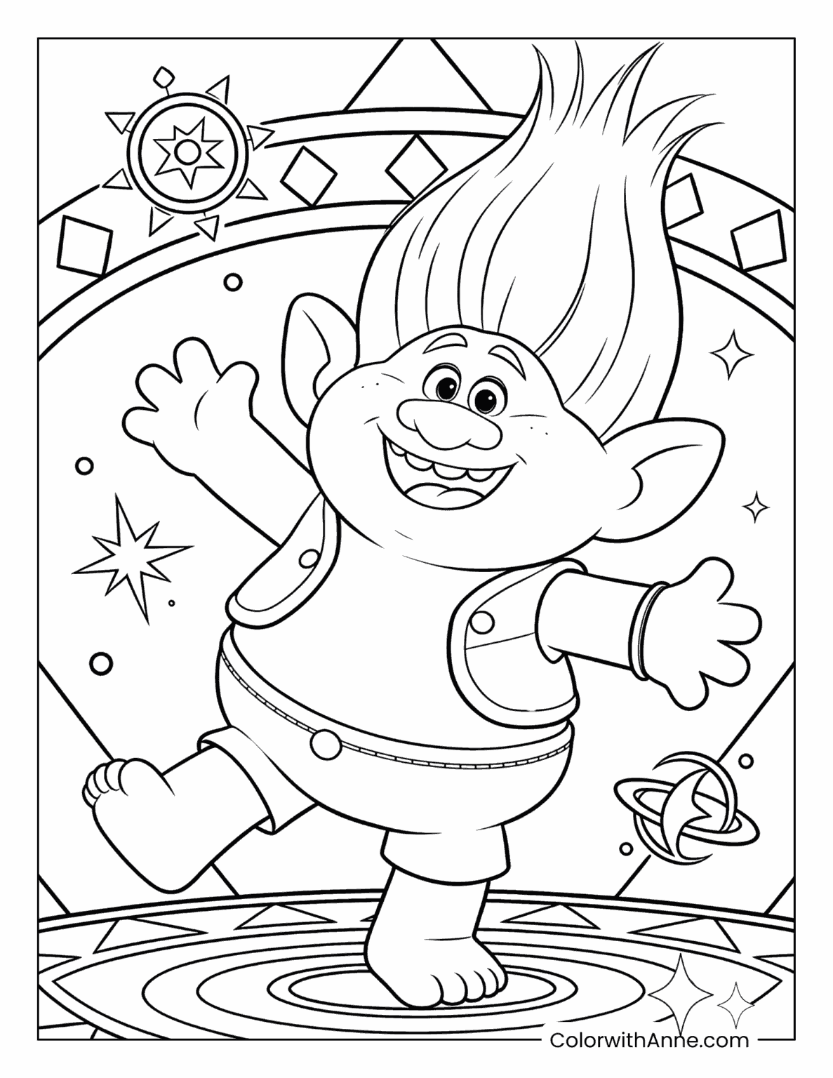 Trolls Coloring Pages (Free PDF Printables)