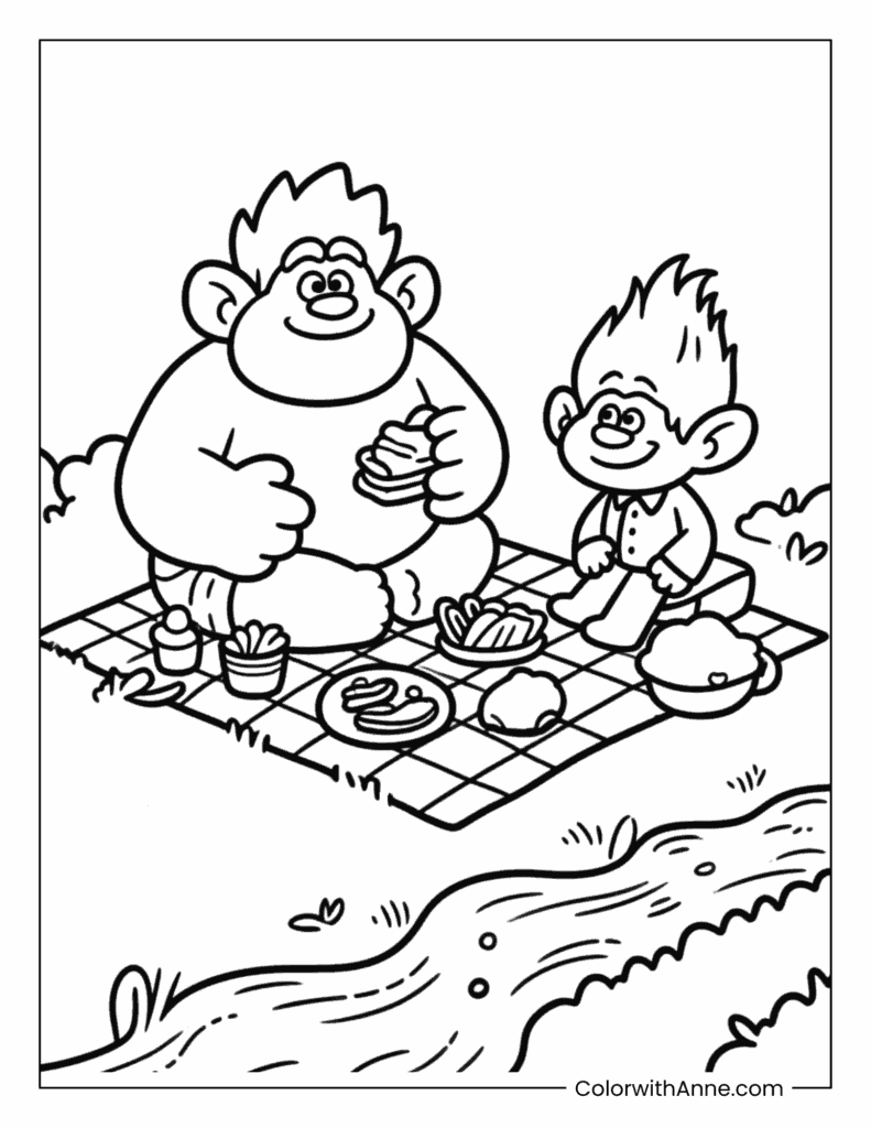 Trolls Coloring Pages (Free PDF Printables)