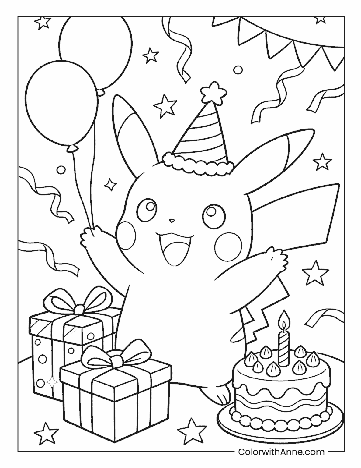 20 Pikachu Coloring Pages (Free PDF Printables)