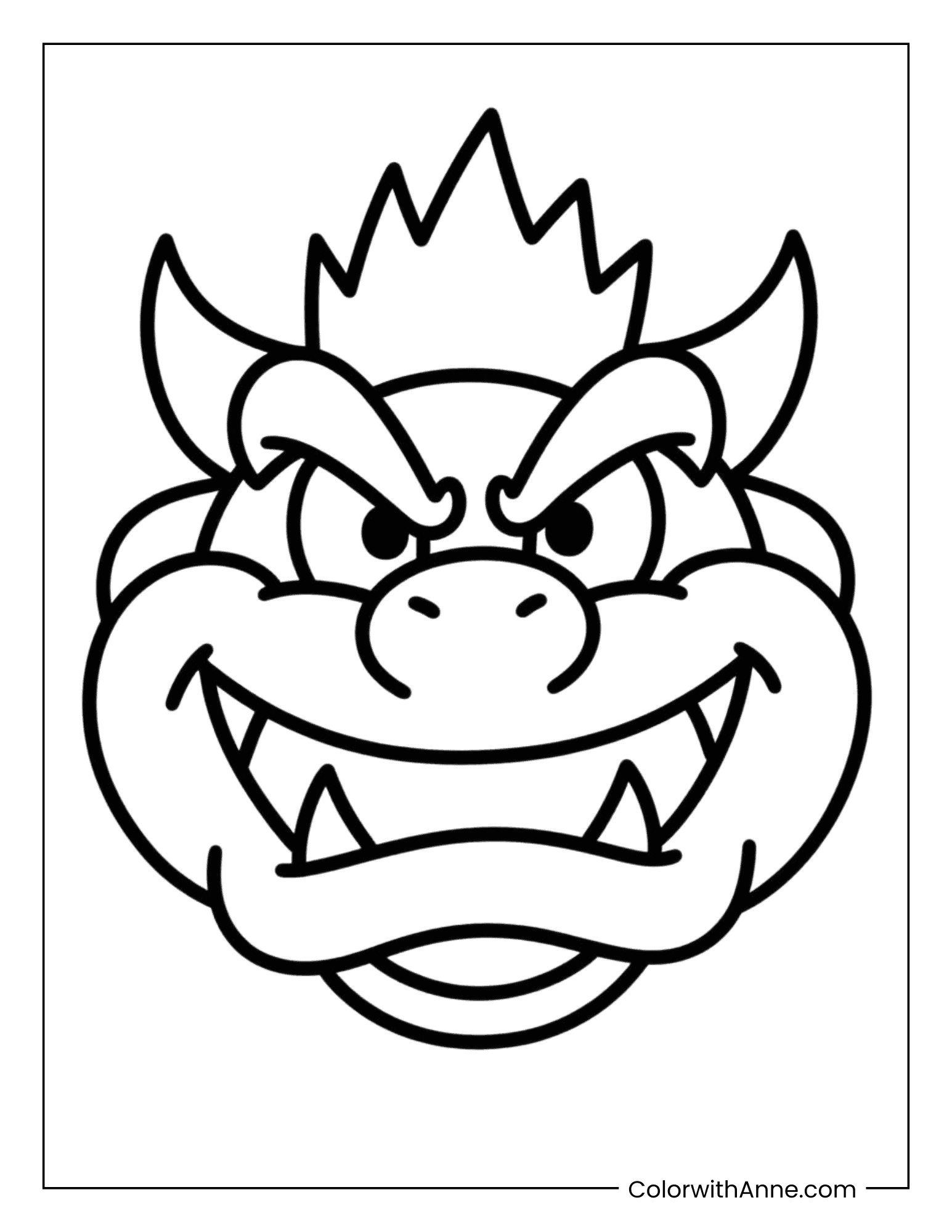 Bowser Coloring Pages (Free PDF Printables) - ColorwithAnne