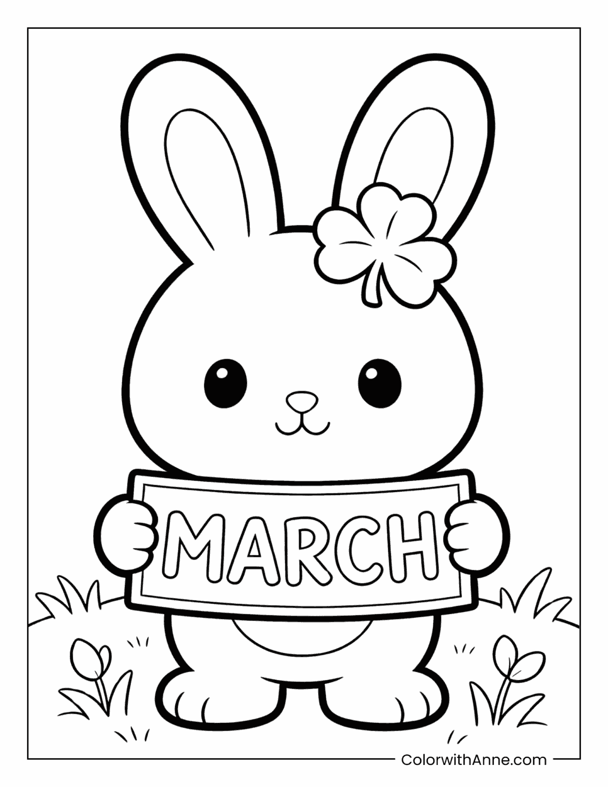 March Coloring Pages (Free PDF Printables) - ColorwithAnne