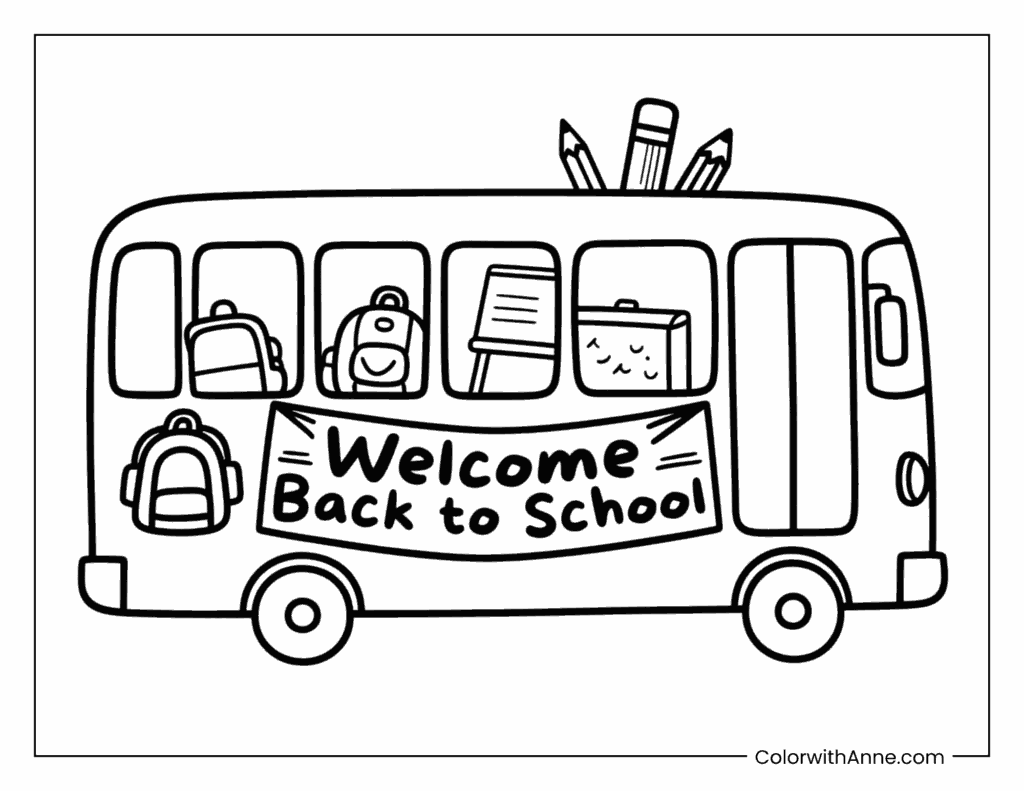 20 School Bus Coloring Pages (Free PDF Printables)