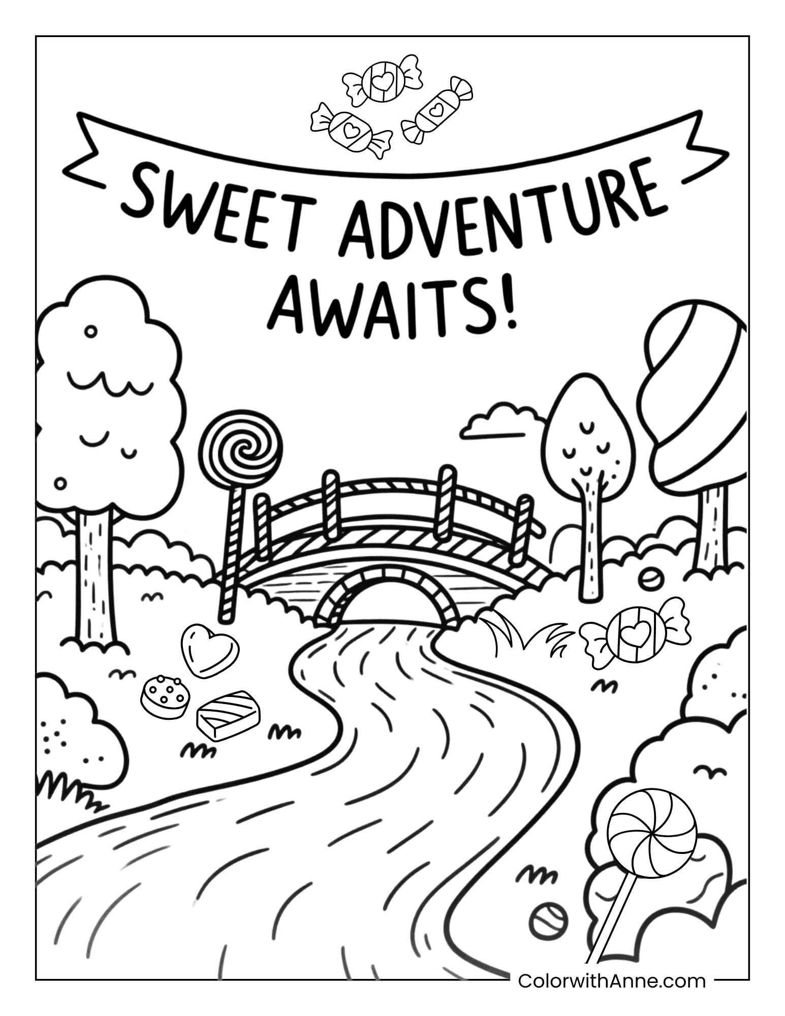 Candy Coloring Pages (Free PDF Printables) - ColorwithAnne