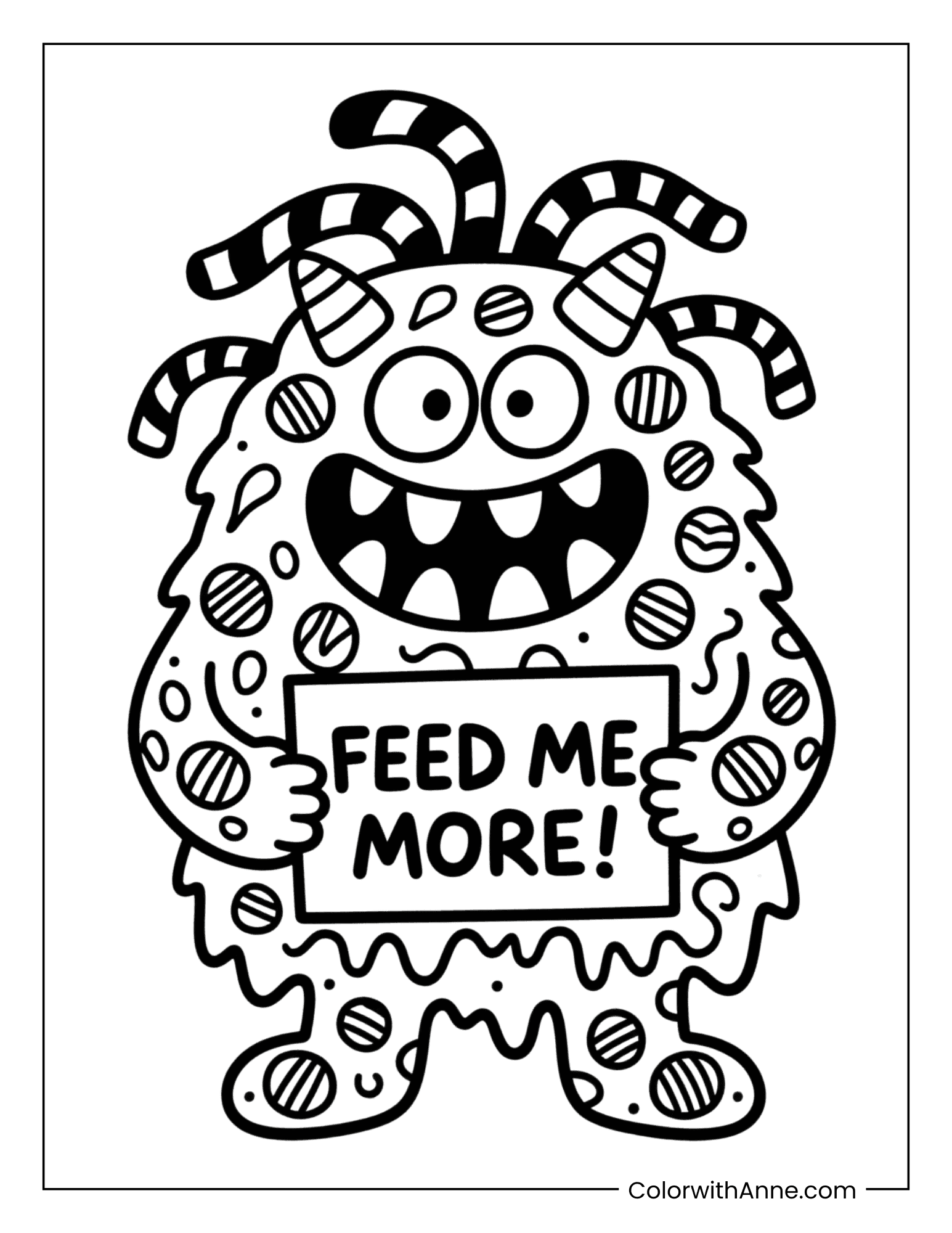 Candy Coloring Pages (Free PDF Printables) - ColorwithAnne