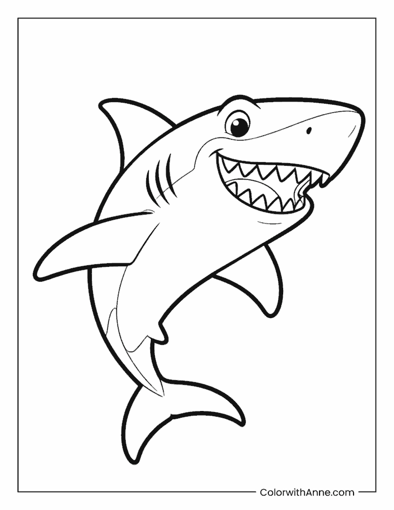 18 Shark Coloring Pages (Free PDF Printables)