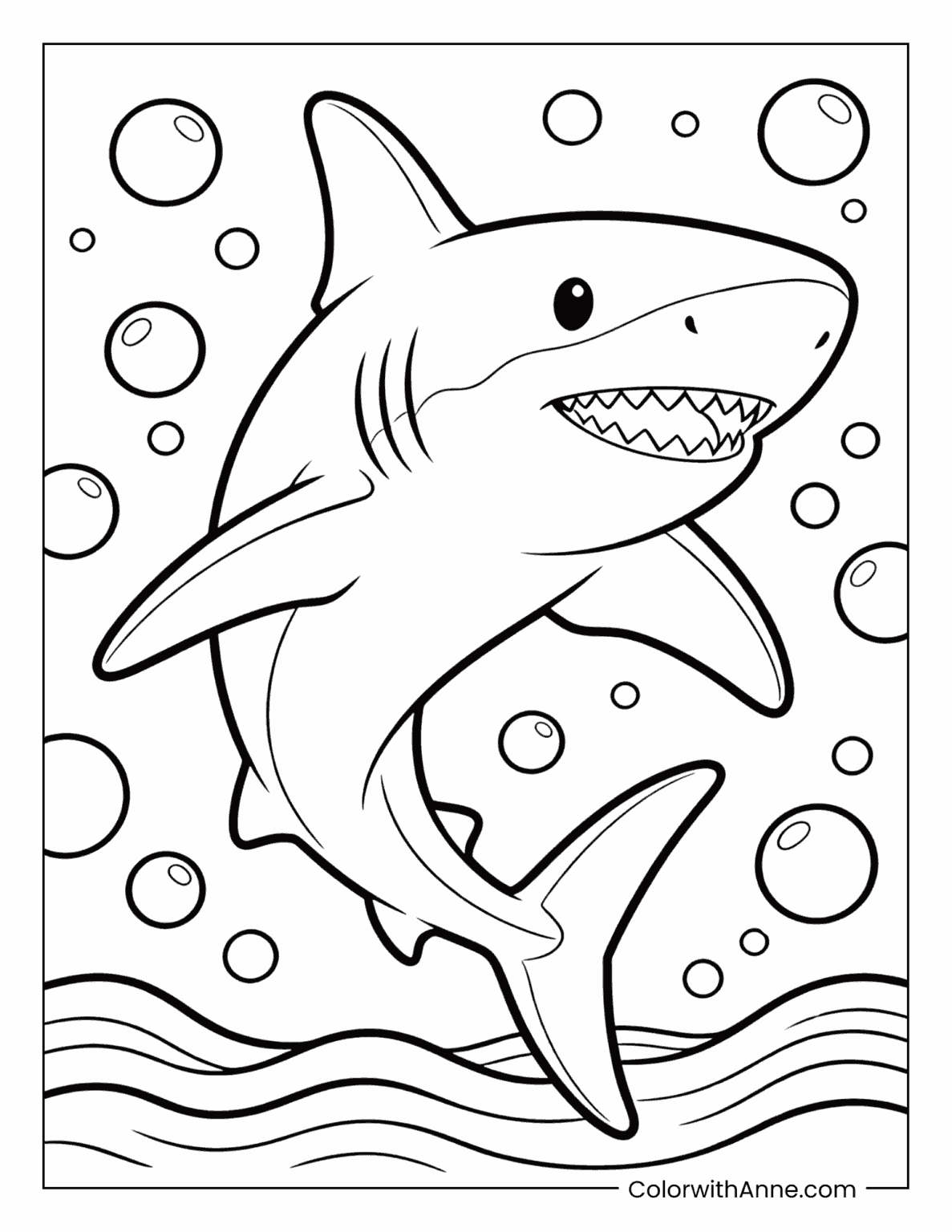 18 Shark Coloring Pages (Free PDF Printables)