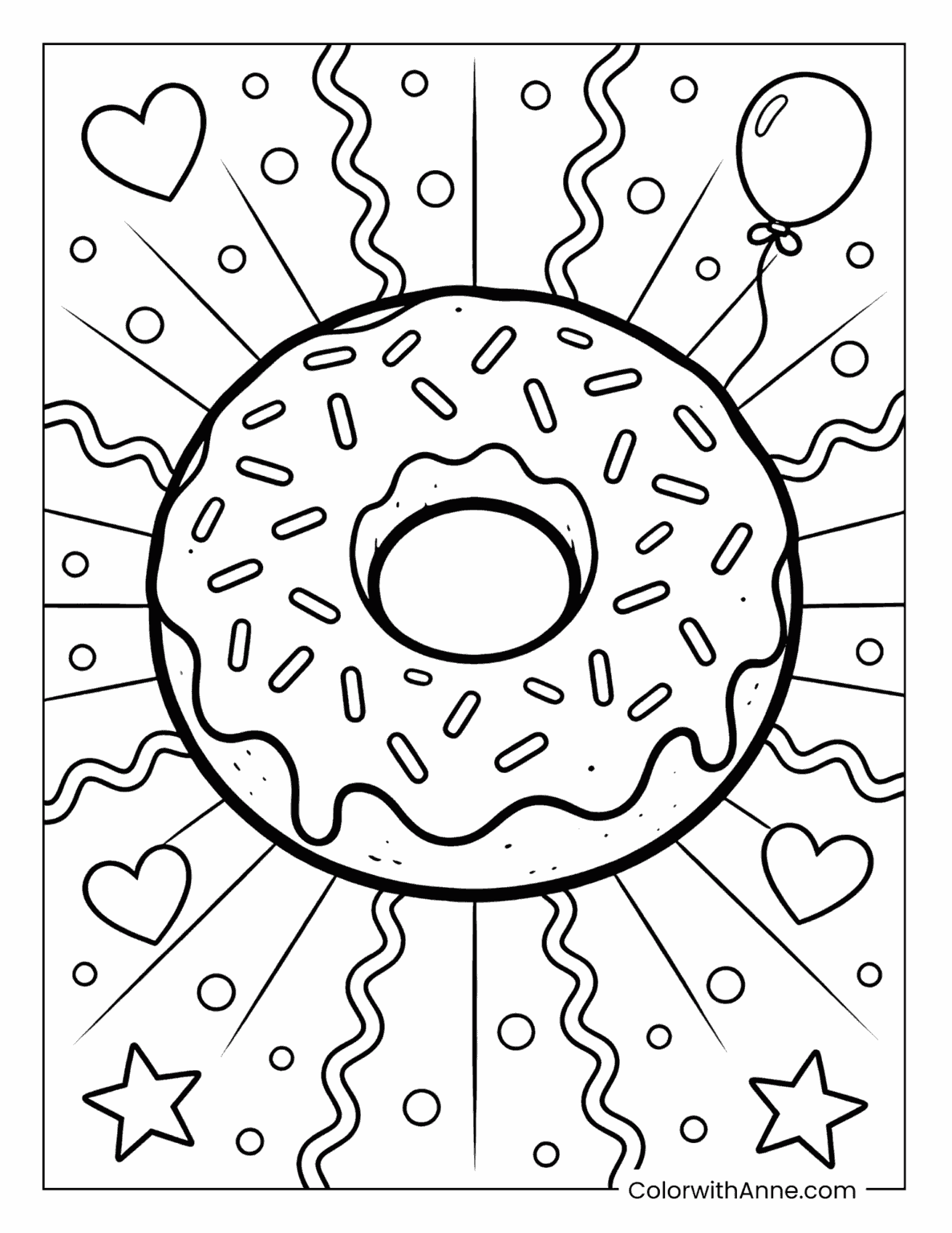 20 Donut Coloring Pages (Free PDF Printables)
