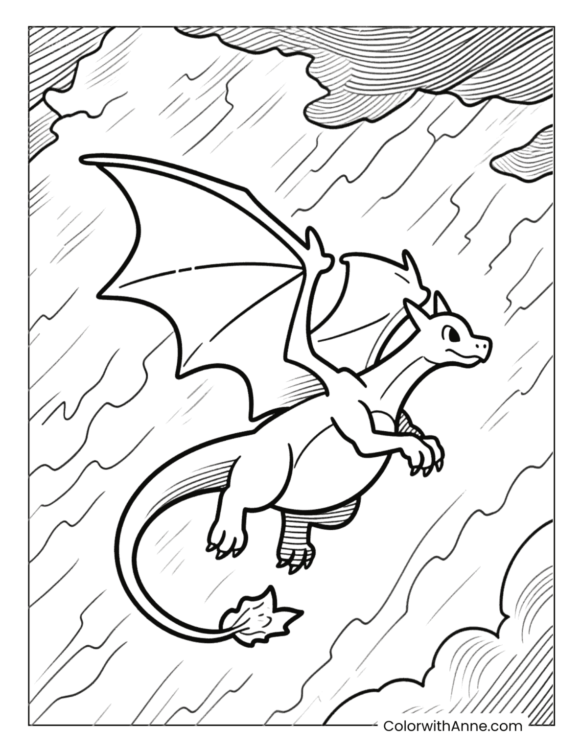 Charizard Coloring Pages (Free PDF Printables) - ColorwithAnne