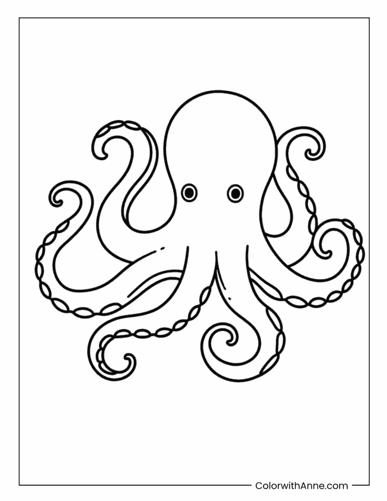 Octopus Coloring Pages (Free PDF Printables) - ColorwithAnne