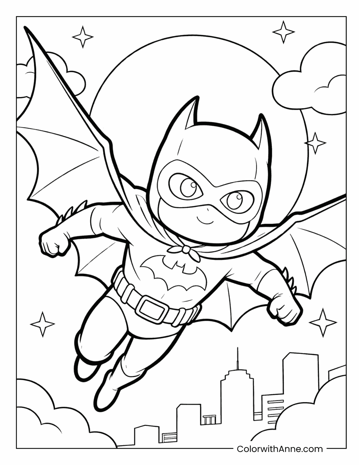 Batman Coloring Pages (Free PDF Printables) - ColorwithAnne