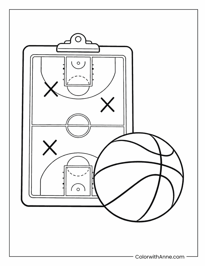 Basketball Coloring Pages (Free PDF Printables) - ColorwithAnne