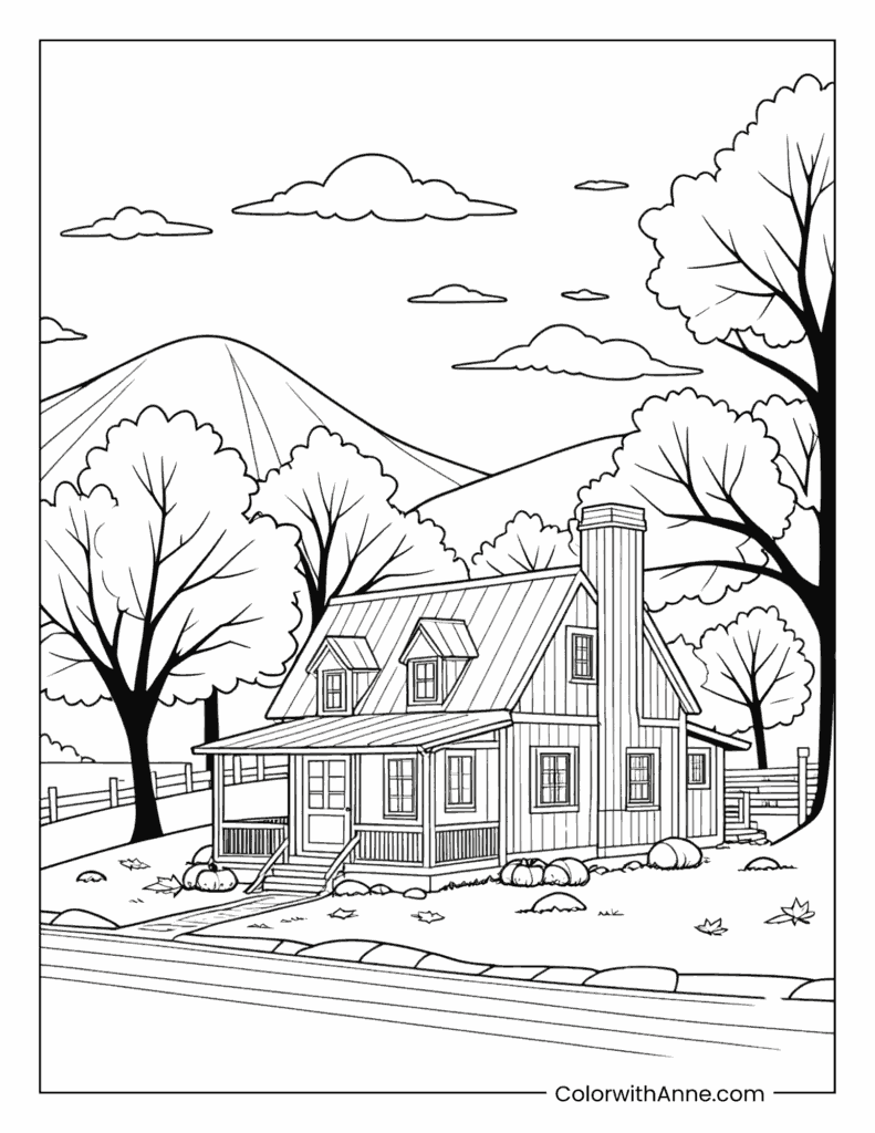 12 Autumn & Fall Coloring Pages (Free PDF Printables)