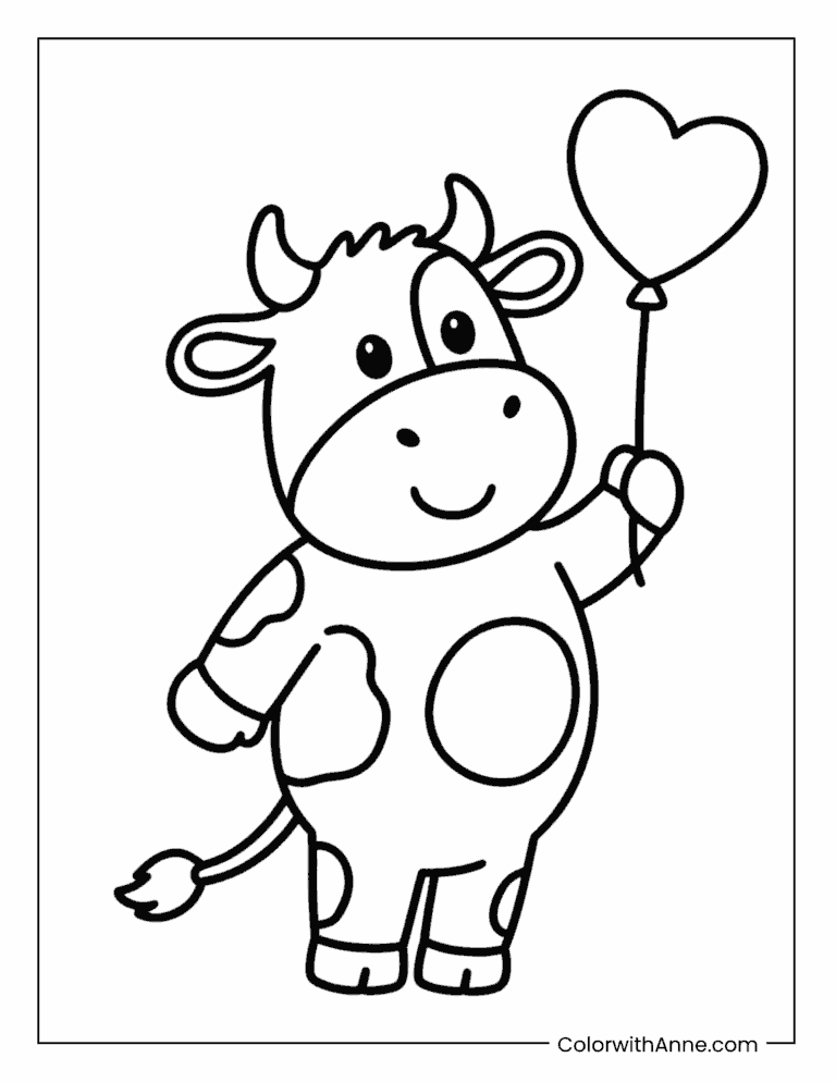 20 Cow Coloring Pages (Free PDF Printables)