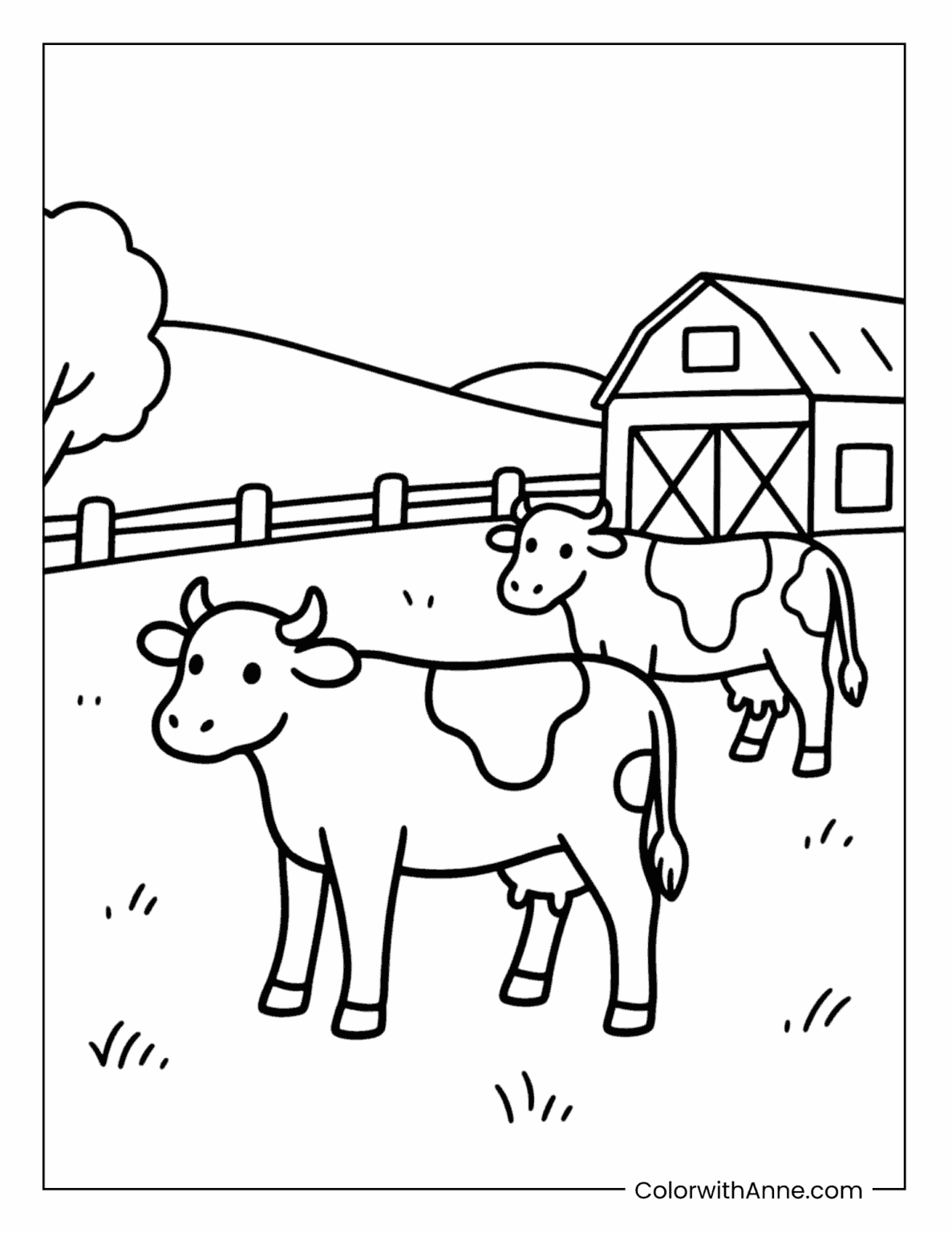 20 Cow Coloring Pages (Free PDF Printables)