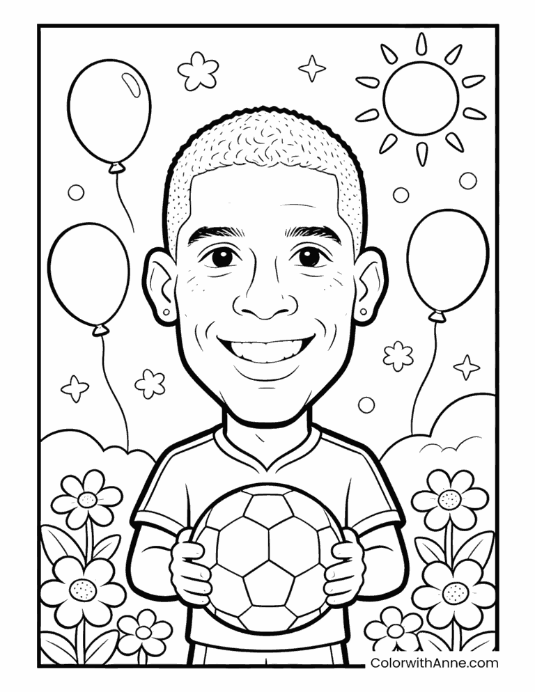 Ronaldo Coloring Pages (Free PDF Printables) - ColorwithAnne