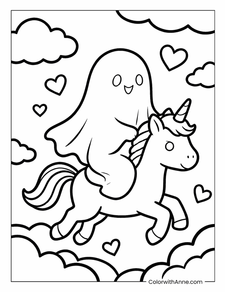 Ghost Coloring Pages (Free PDF Printables) - ColorwithAnne