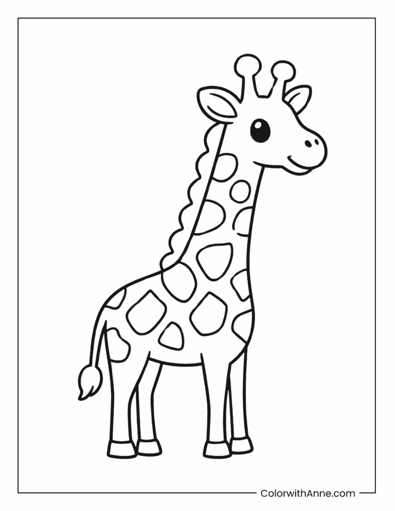 18 Giraffe Coloring Pages (Free PDF Printables)