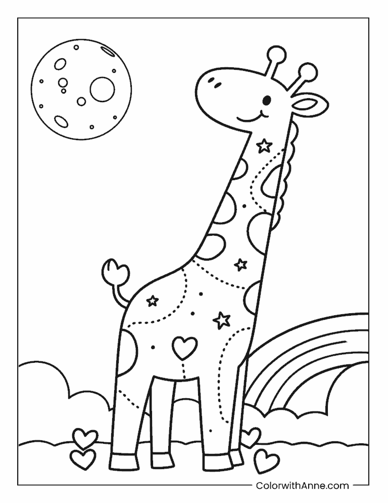 18 Giraffe Coloring Pages (Free PDF Printables)
