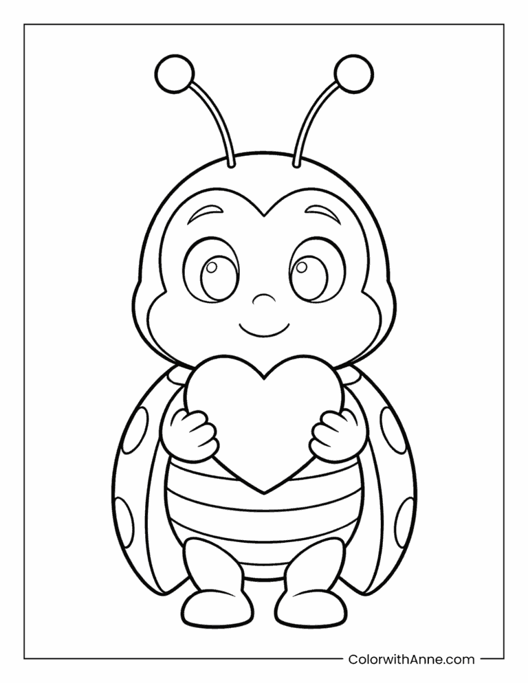 Ladybug Coloring Pages (Free PDF Printables) - ColorwithAnne