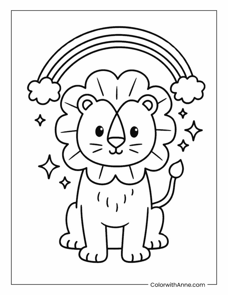 22 Lion Coloring Pages (Free PDF Printables)