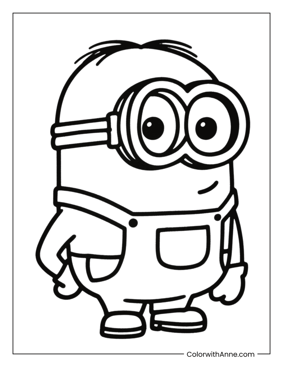 Minion Coloring Pages (Free PDF Printables) - ColorwithAnne