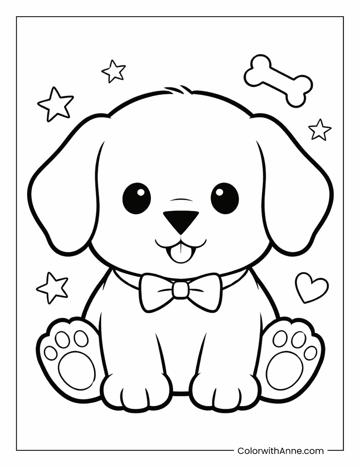 20 Puppy Coloring Pages (Free PDF Printables)