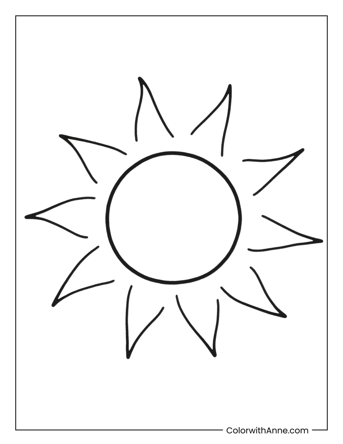 Sun Coloring Pages (Free PDF Printables) - ColorwithAnne