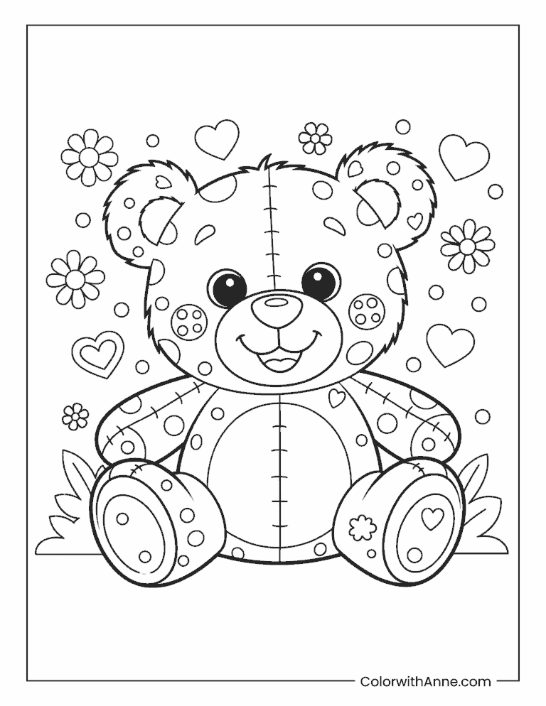 17 Teddy Bear Coloring Pages (Free PDF Printables)
